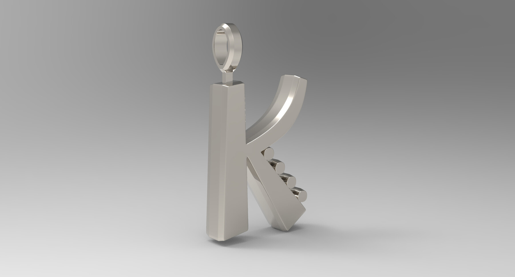 ArtStation - K Letter Pendant Platinum | Resources