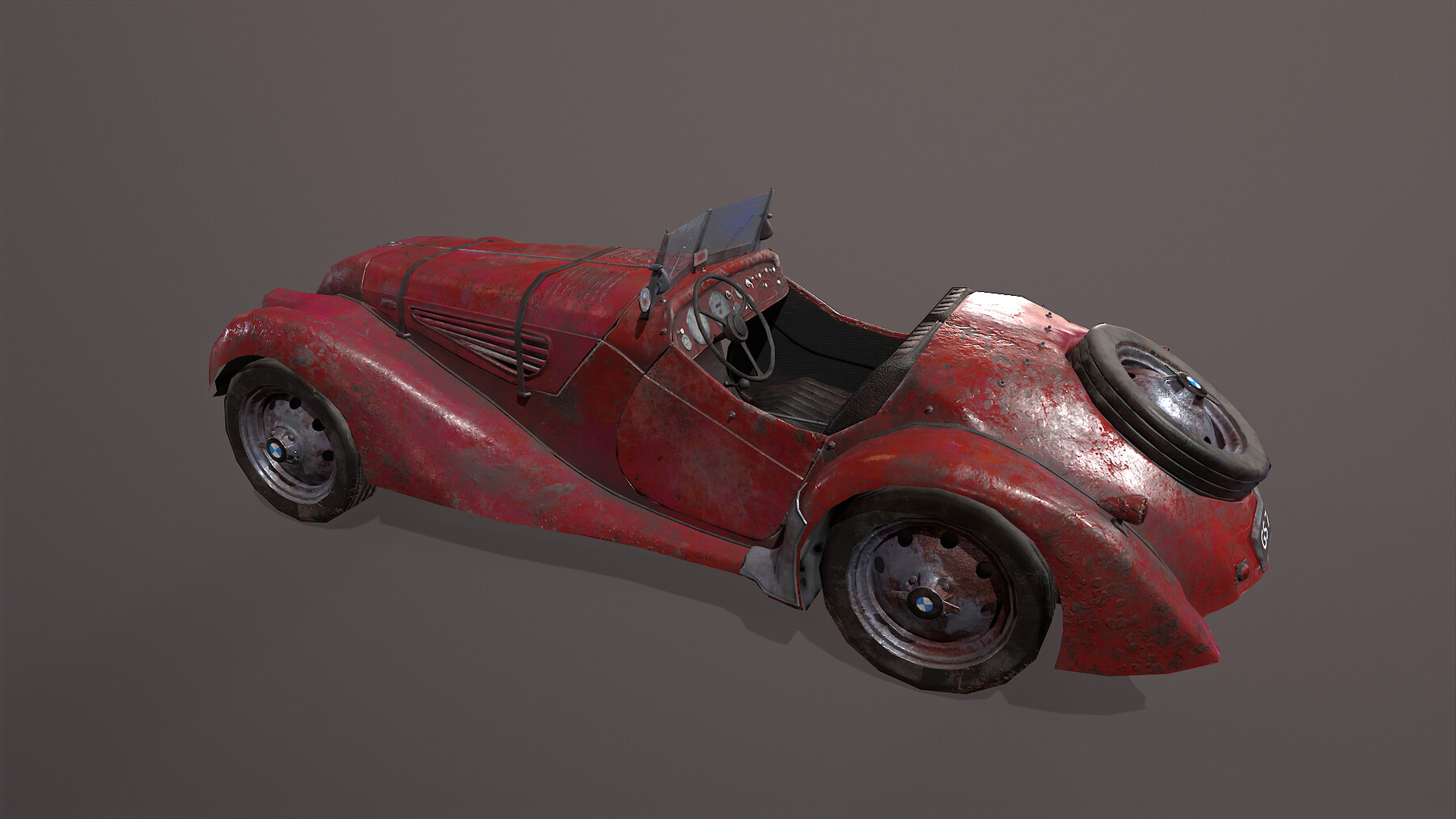 ArtStation - Vintage Rusty Car 3D Model | Game Assets