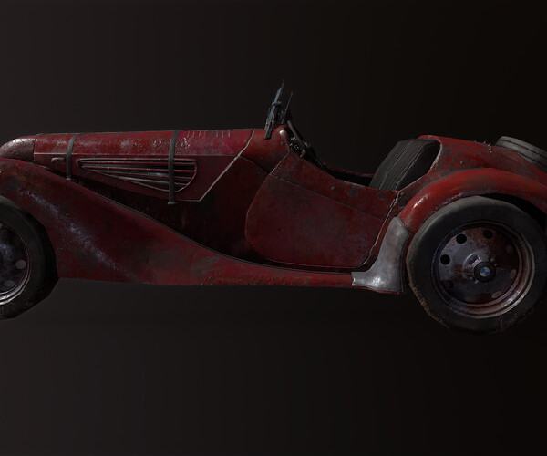 ArtStation - Vintage Rusty Car 3D Model | Game Assets