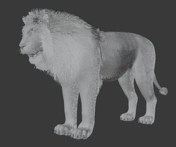ArtStation - 3D Model: Lion | Game Assets
