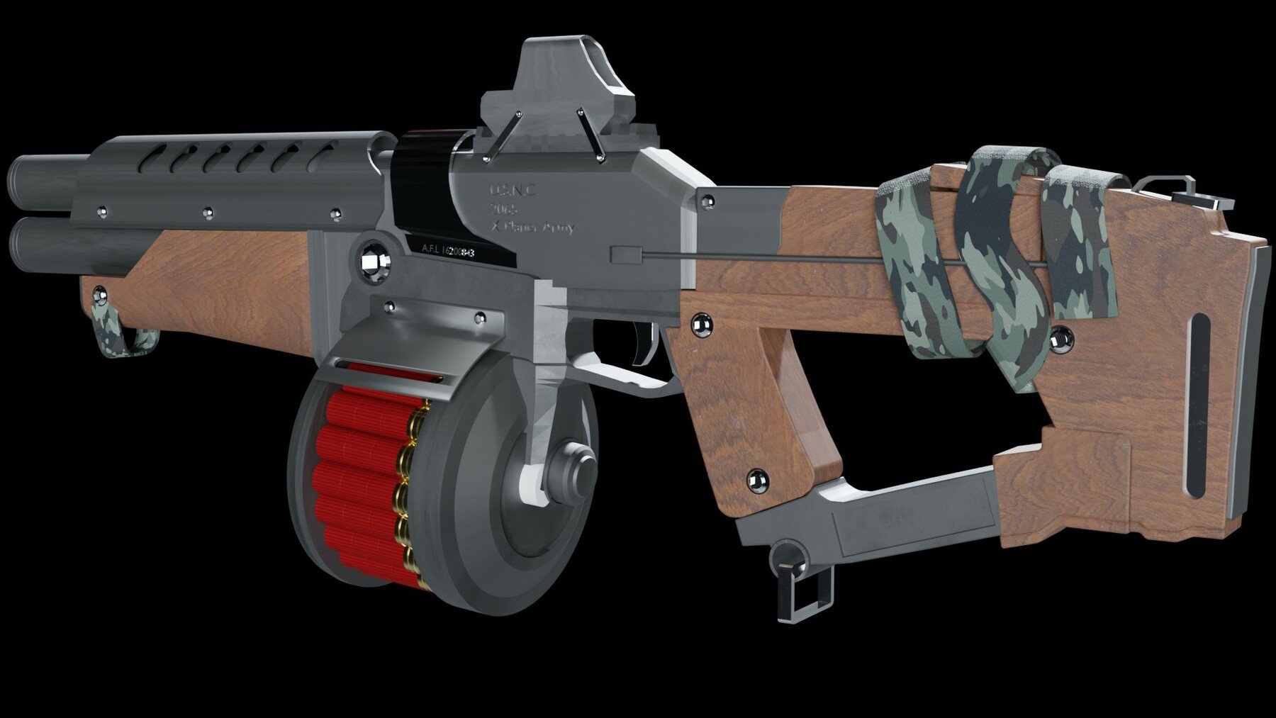 ArtStation - Sci-Fi Handgun Low-poly 3D model | Resources