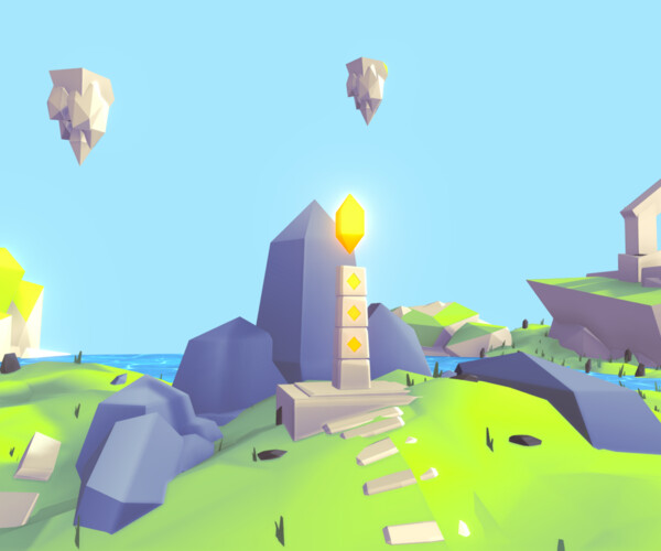 ArtStation - Greenverse - Low poly stylized Environment | Game Assets