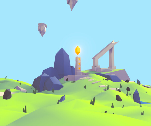 ArtStation - Greenverse - Low poly stylized Environment | Game Assets