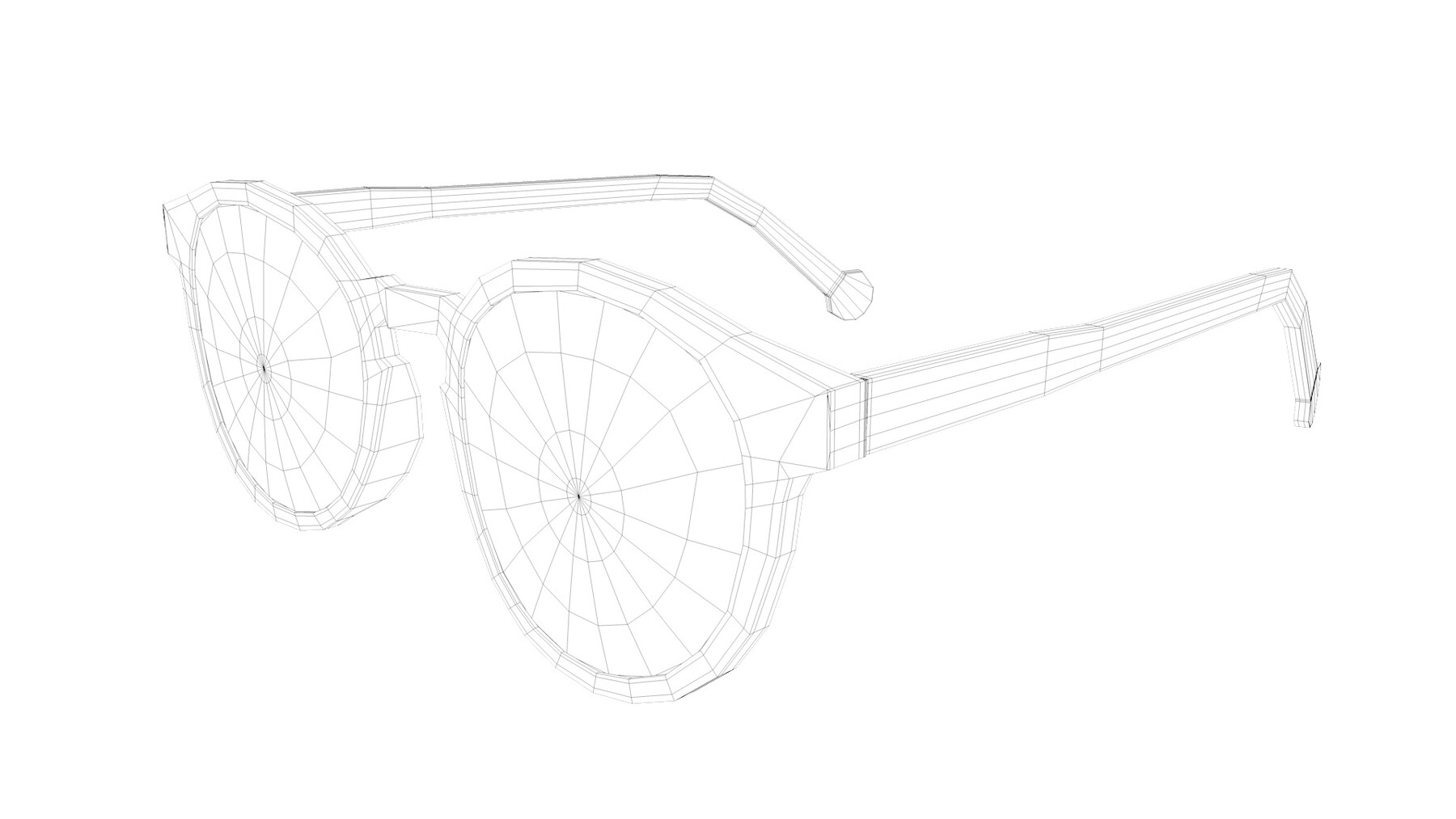 ArtStation - Fashion Round Glasses Transparent Red Frame 3D Model ...