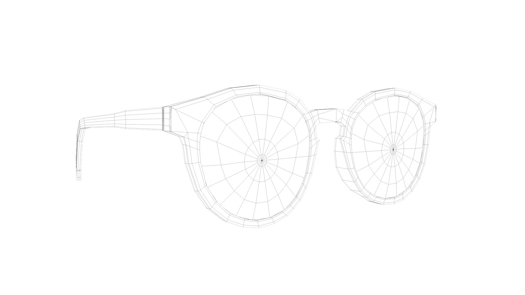 ArtStation - Fashion Round Glasses Transparent Red Frame 3D Model ...