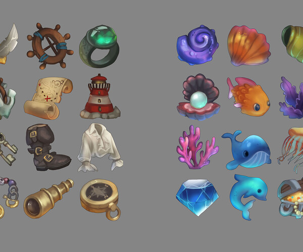 ArtStation - Pirate Icons | Game Assets