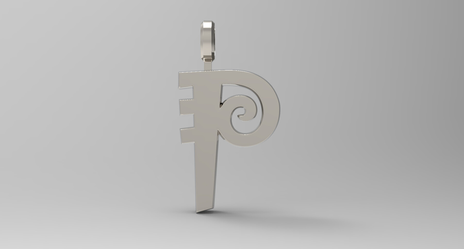ArtStation - P Letter Pendant Platinum | Resources