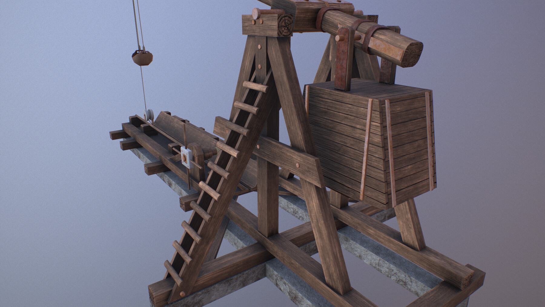 Artstation Trebuchet Game Assets