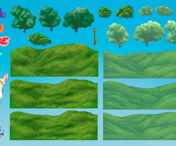 ArtStation - Fantasy Village/Town 2D | Game Assets