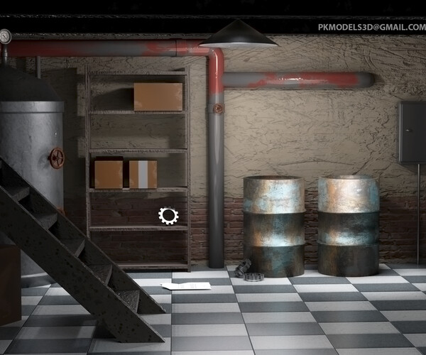 ArtStation - Basement scenario - Asset for a horror game | Game Assets