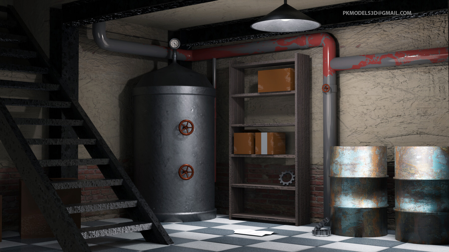 ArtStation - Basement scenario - Asset for a horror game | Game Assets