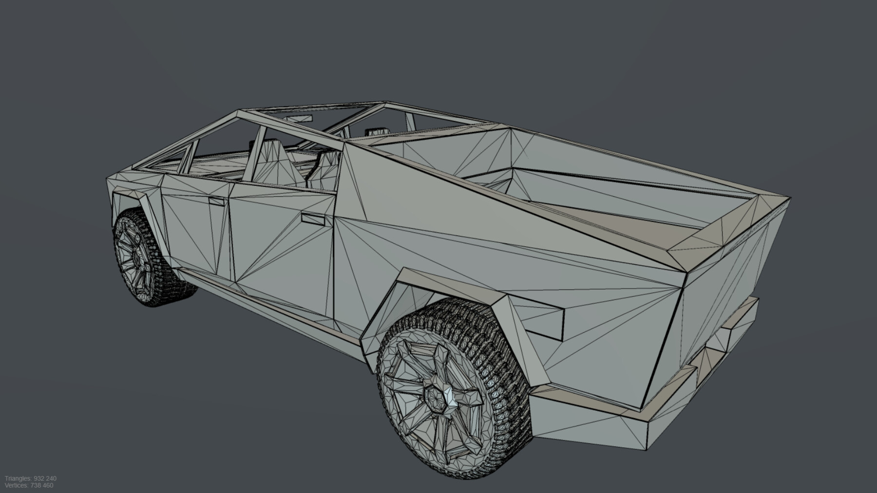 ArtStation - TESLA CYBERTRUCK CAR low-poly PBR | Game Assets