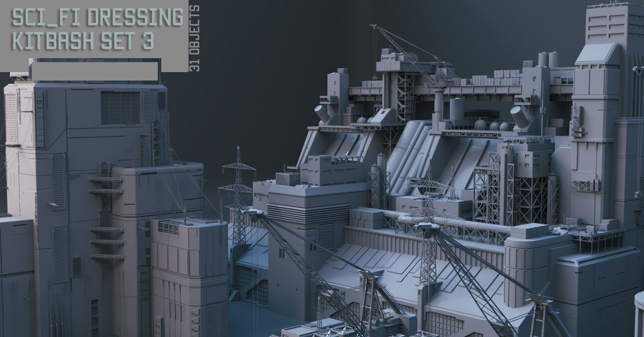 ArtStation - Scifi Kitbash Set 03 | Resources