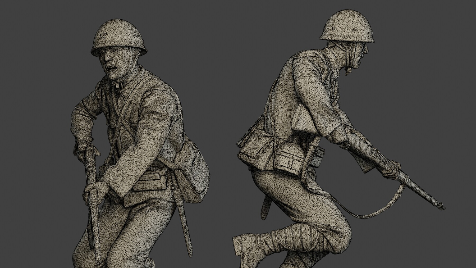 ArtStation - Japanese soldier ww2 Attack4 J2 | Resources