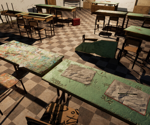 ArtStation - Abandoned High School | Game Assets