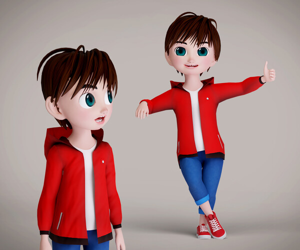 ArtStation - Boy jacket Rigged with Unity package | Game Assets
