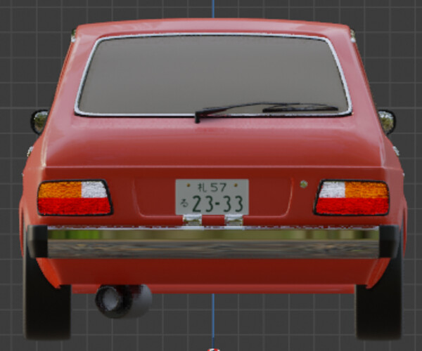 ArtStation - TOYOTA STARLET KP61 4door solid body | Game Assets