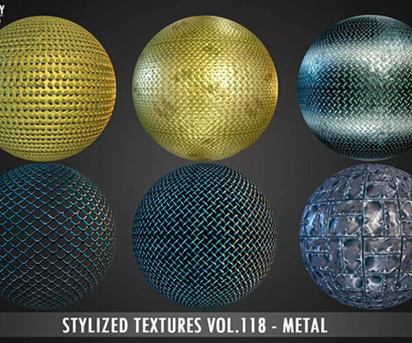 ArtStation - Metal Vol.118 - Stylized Textures | Game Assets
