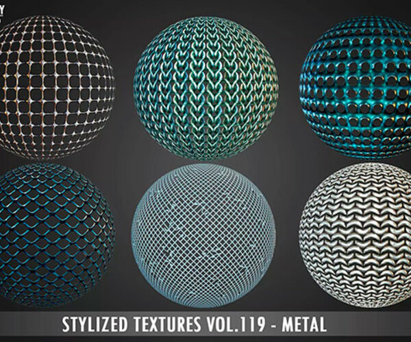 ArtStation - Metal Vol.119 - Stylized Textures | Game Assets