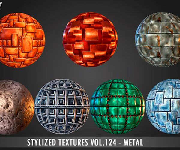 ArtStation - Metal Vol.124 - Stylized Textures | Game Assets