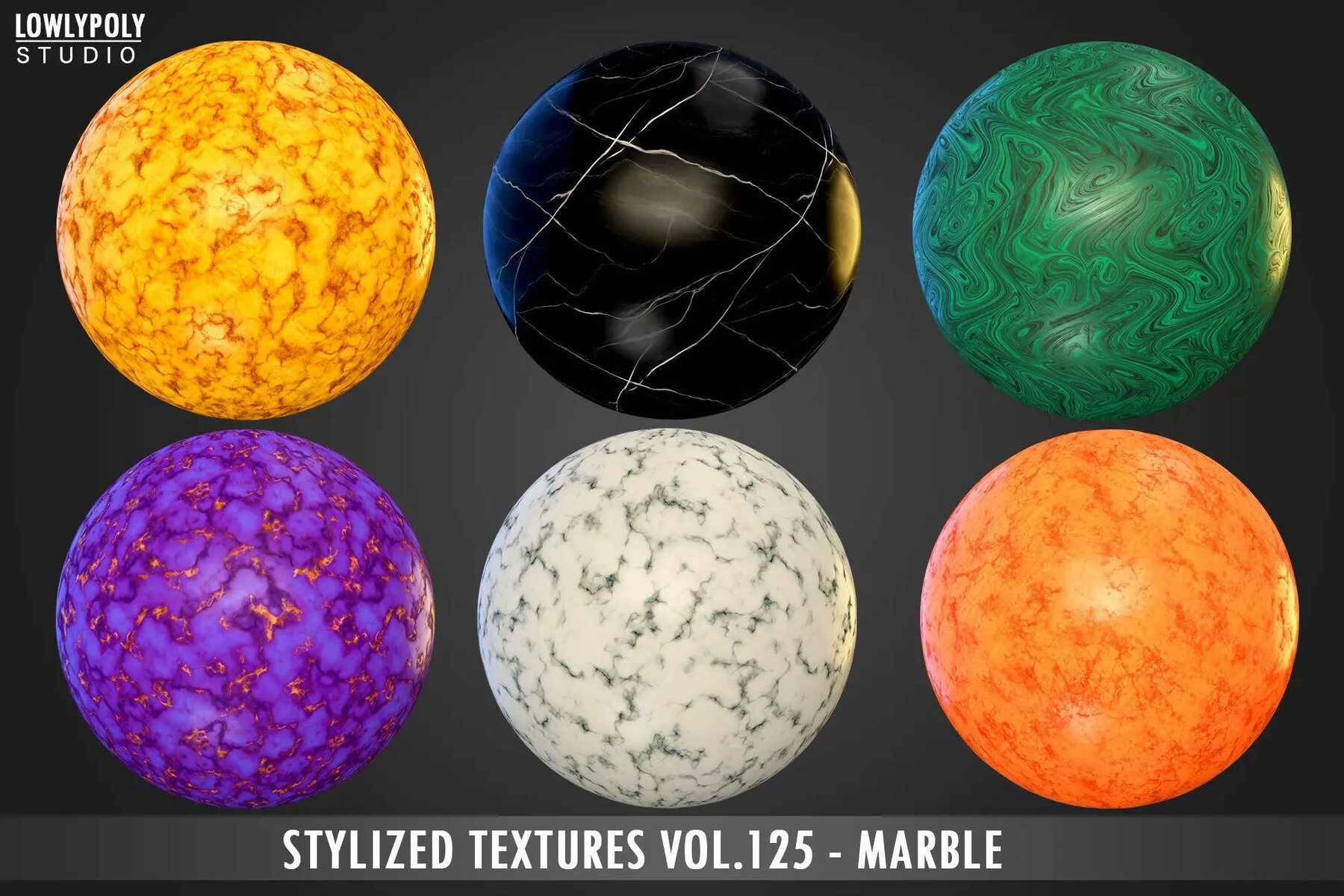 ArtStation - Marble Vol.125 - Stylized Textures | Game Assets