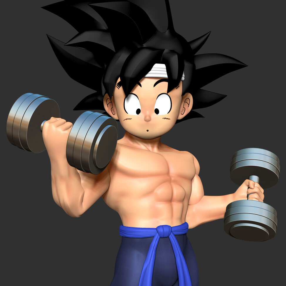 ArtStation - Kid Son Goku with gym | Resources