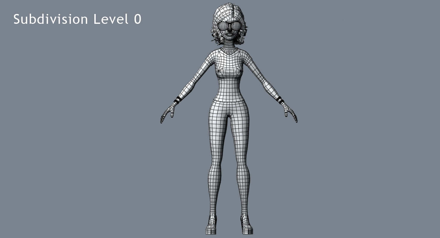 ArtStation - Helen Cartoon Girl | Game Assets