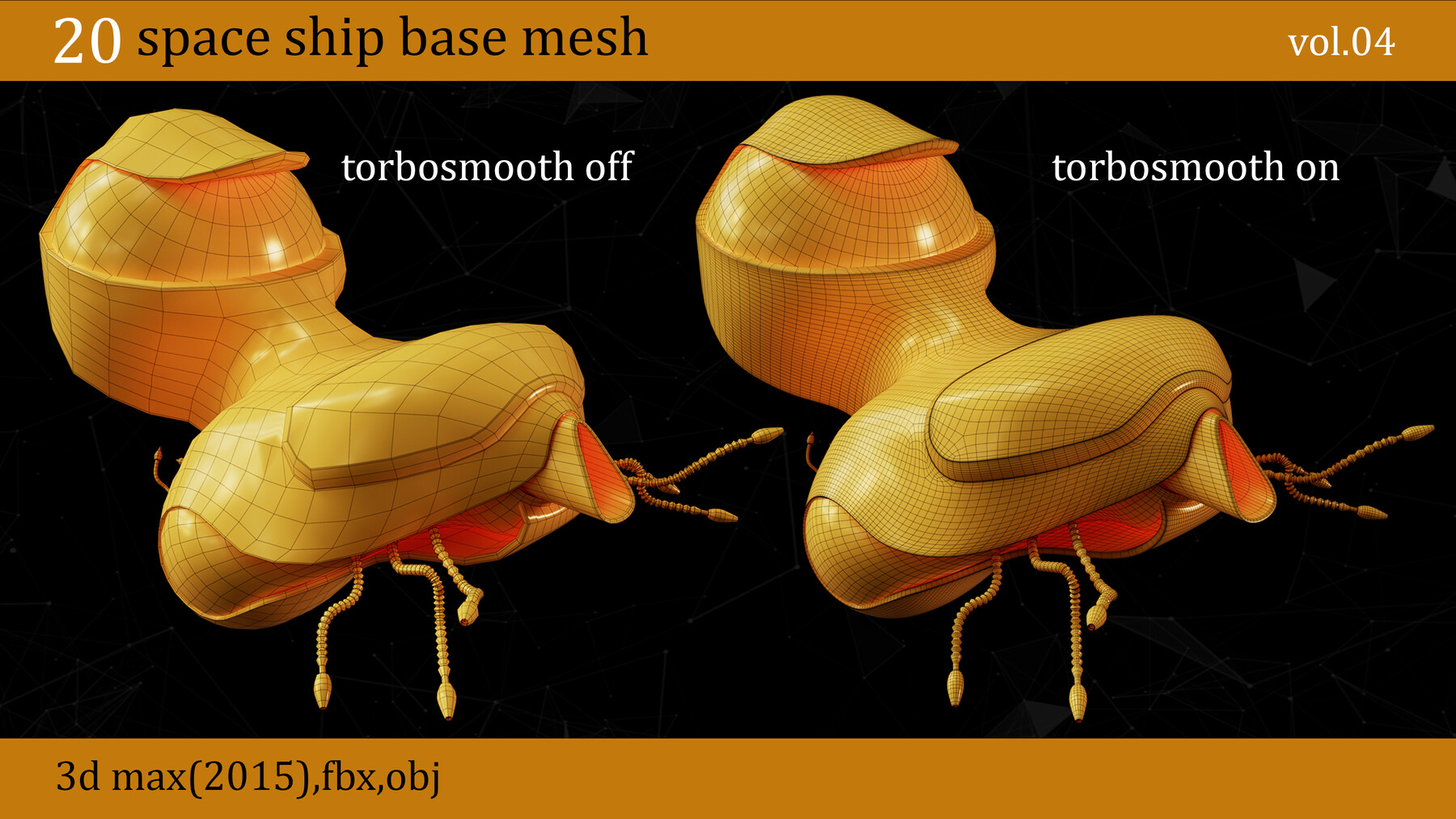 ArtStation - 20 space ship Base Mesh (Clean UV) _VOL04 | Game Assets
