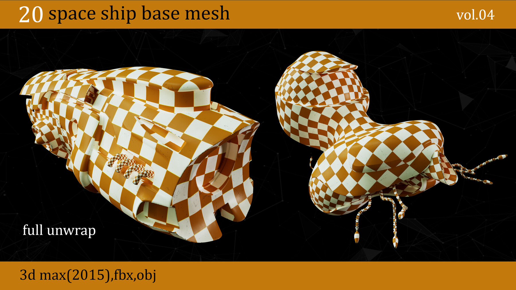 ArtStation - 20 space ship Base Mesh (Clean UV) _VOL04 | Game Assets