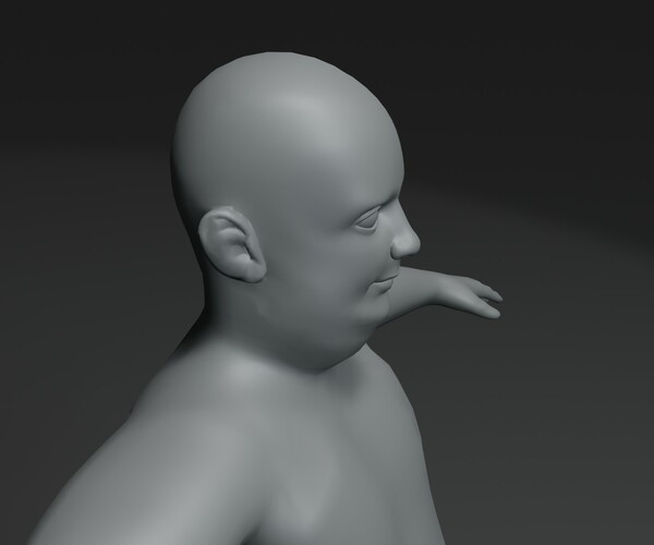 ArtStation - Fat Boy Kid Body Base Mesh Animated and Rigged 3D Model ...