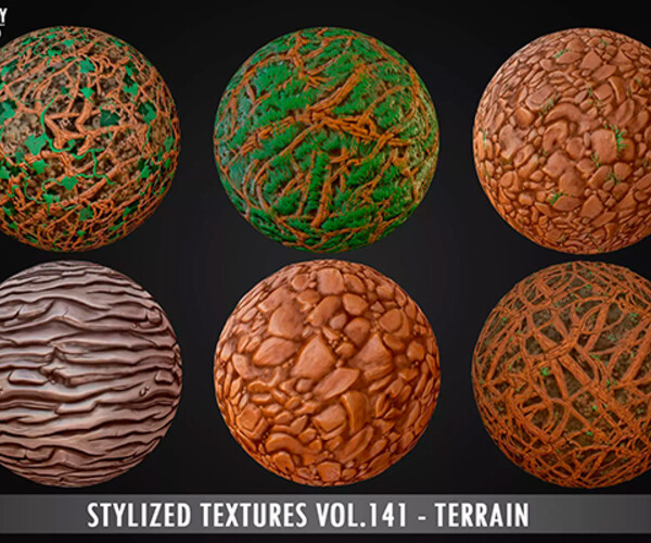ArtStation - Terrain Vol.141 - Stylized Textures | Game Assets