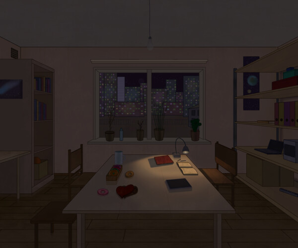 ArtStation - School club room - background - 2K resolution | Game Assets