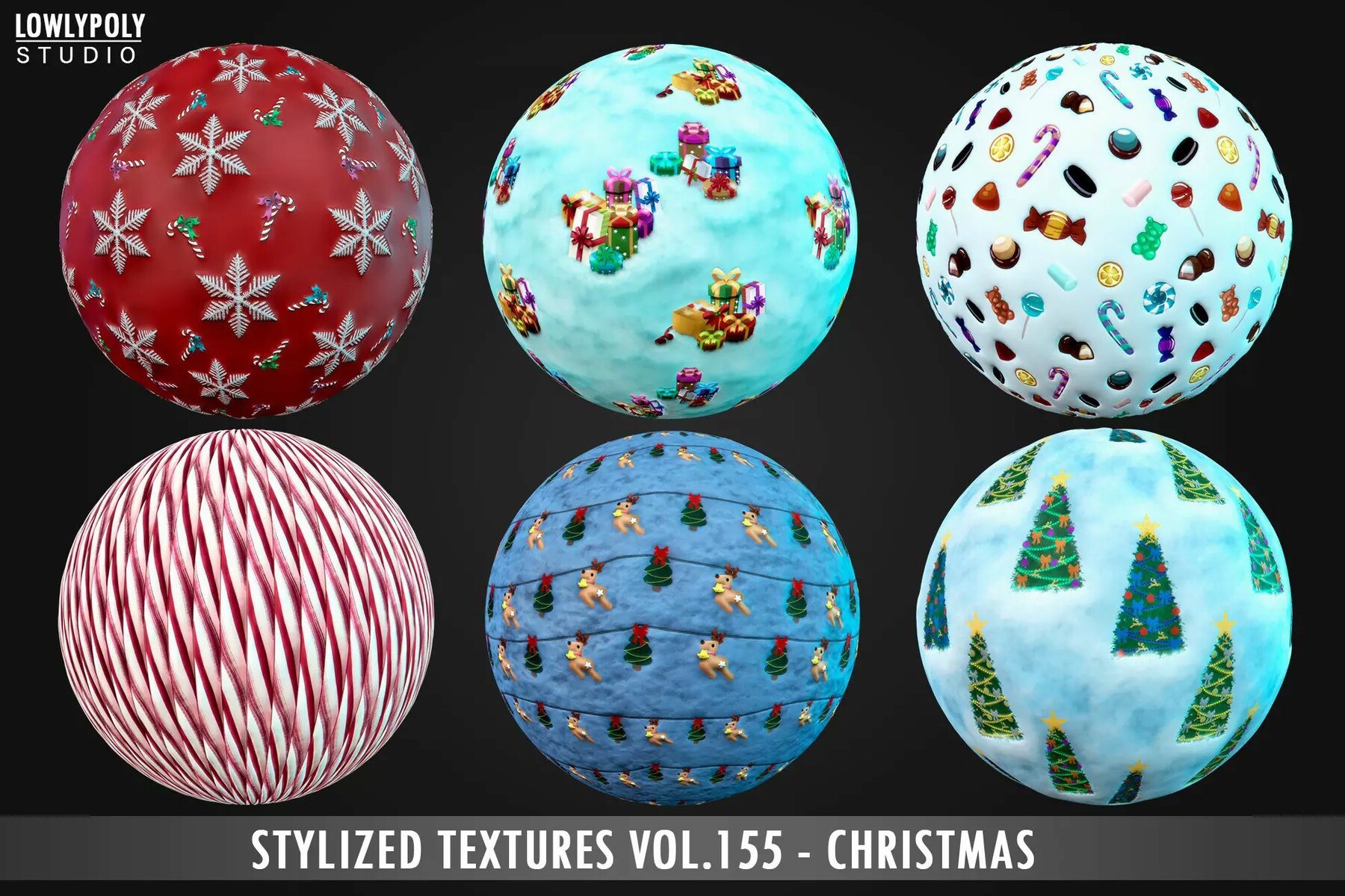 ArtStation - Stylized Christmas Vol.155 - Hand Painted Textures | Game ...