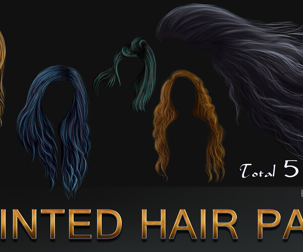 ArtStation - Painted Hair - 2D stock images | Artworks