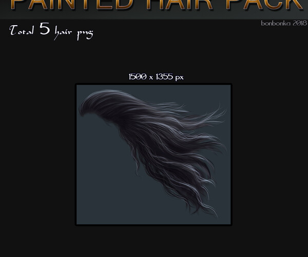 ArtStation - Painted Hair - 2D stock images | Artworks