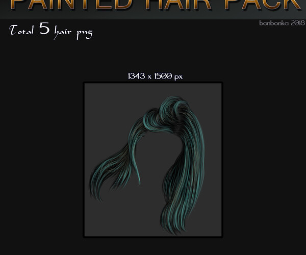 ArtStation - Painted Hair - 2D stock images | Artworks