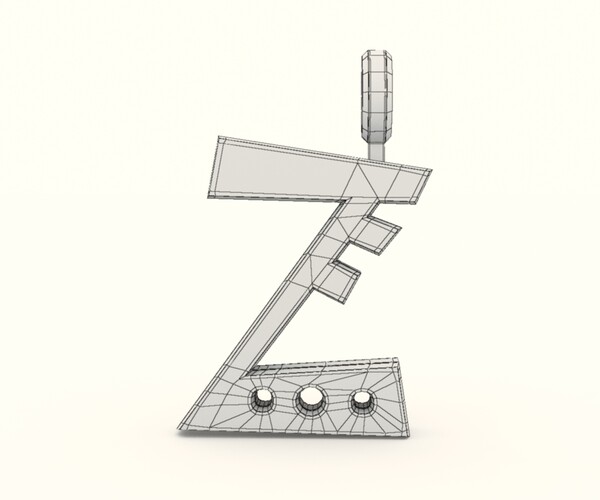 ArtStation - Z Letter Pendant Platinum | Resources