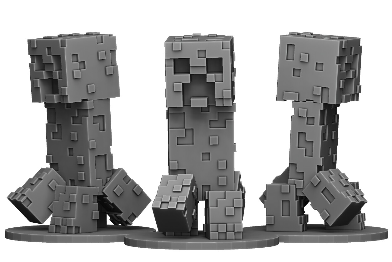 ArtStation - Fanart statue / toy for 3d printing - Creeper from ...