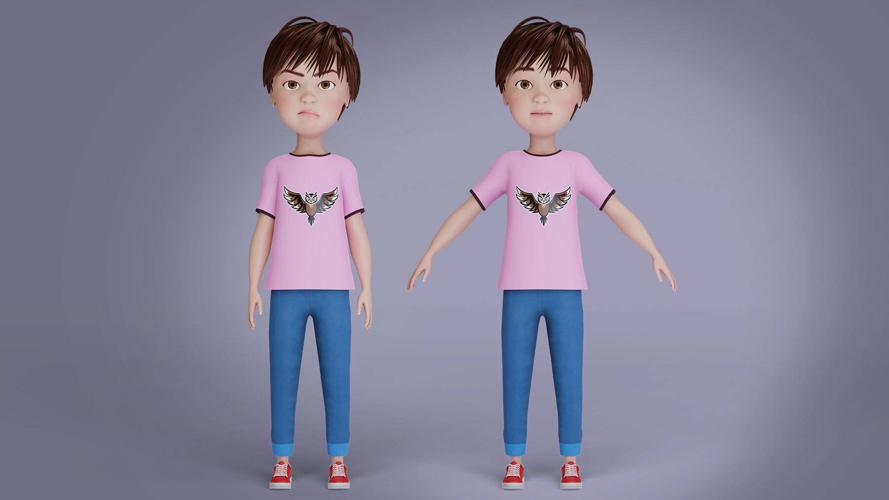 ArtStation - Cartoon teen boy rigged with Unity | Game Assets
