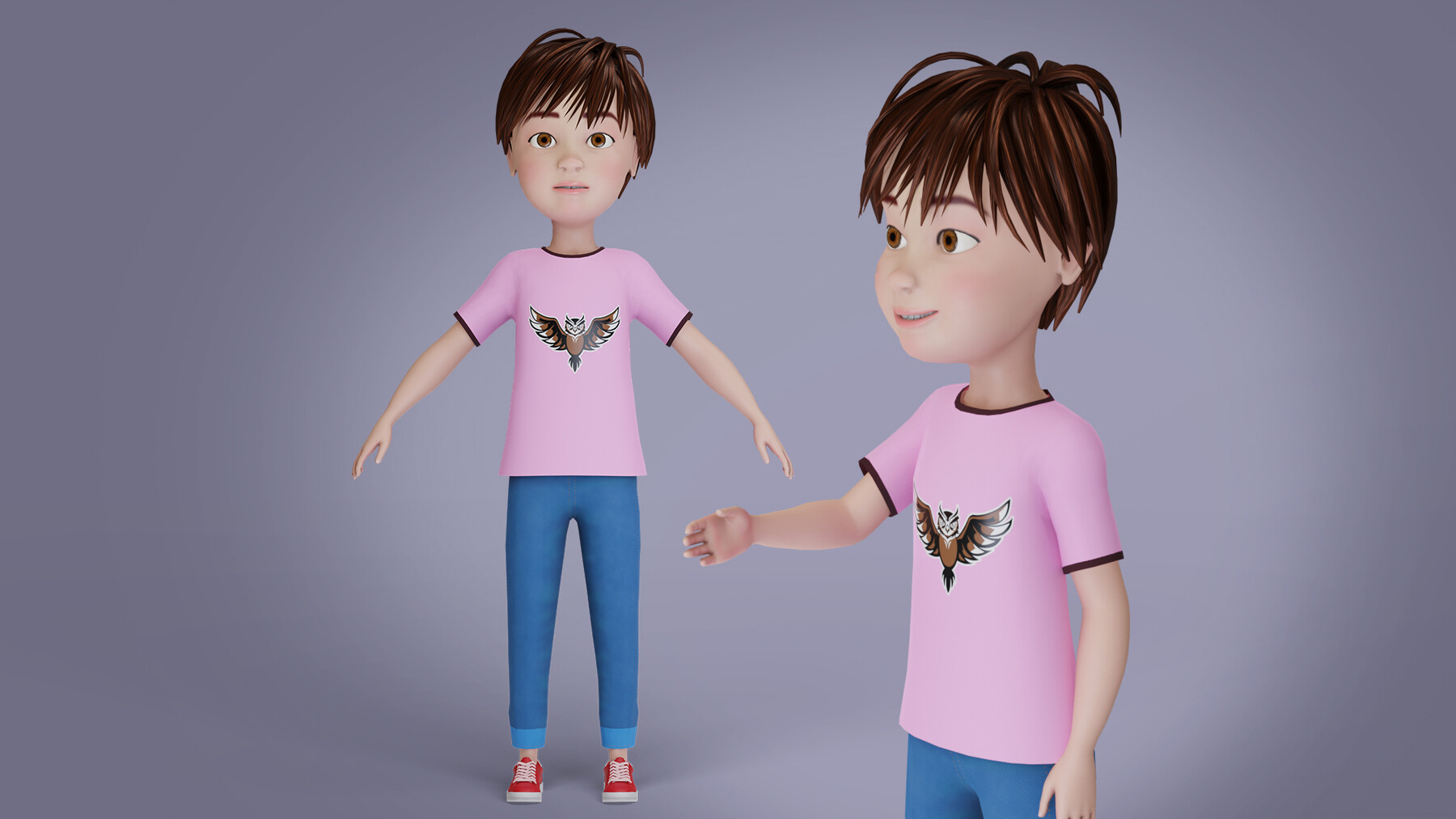 ArtStation - Cartoon teen boy rigged with Unity | Game Assets
