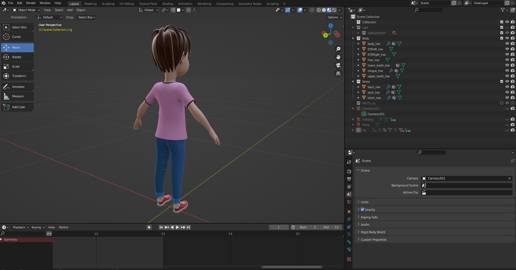 ArtStation - Cartoon teen boy rigged with Unity | Game Assets