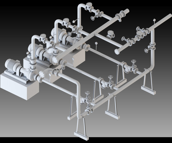 ArtStation - 5 Factory (Collection) Props- High detail 3d models- Vol ...