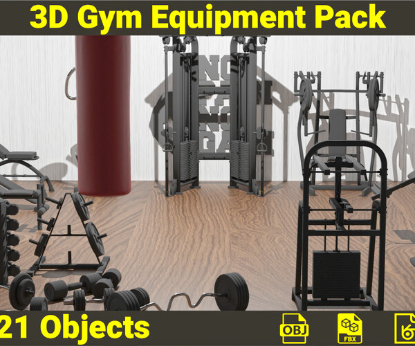 ArtStation - 3D Gym Equipment Pack | Resources
