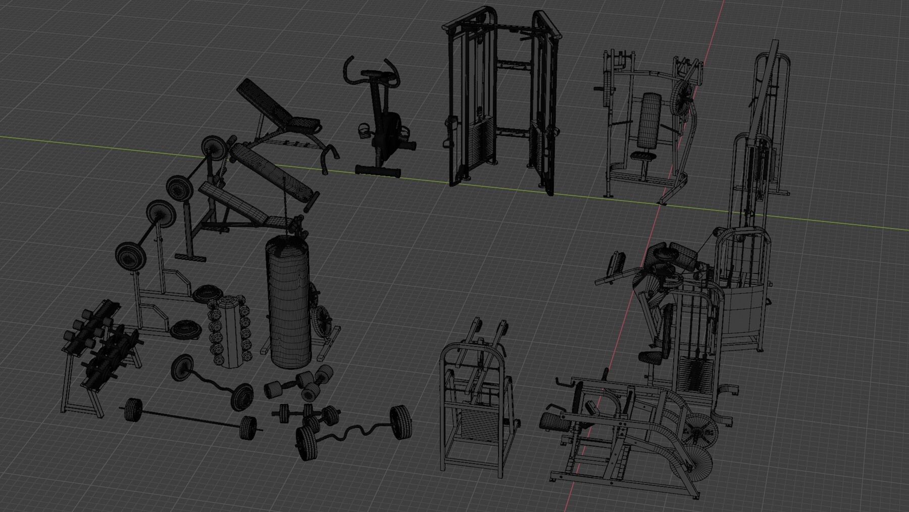 ArtStation - 3D Gym Equipment Pack | Resources