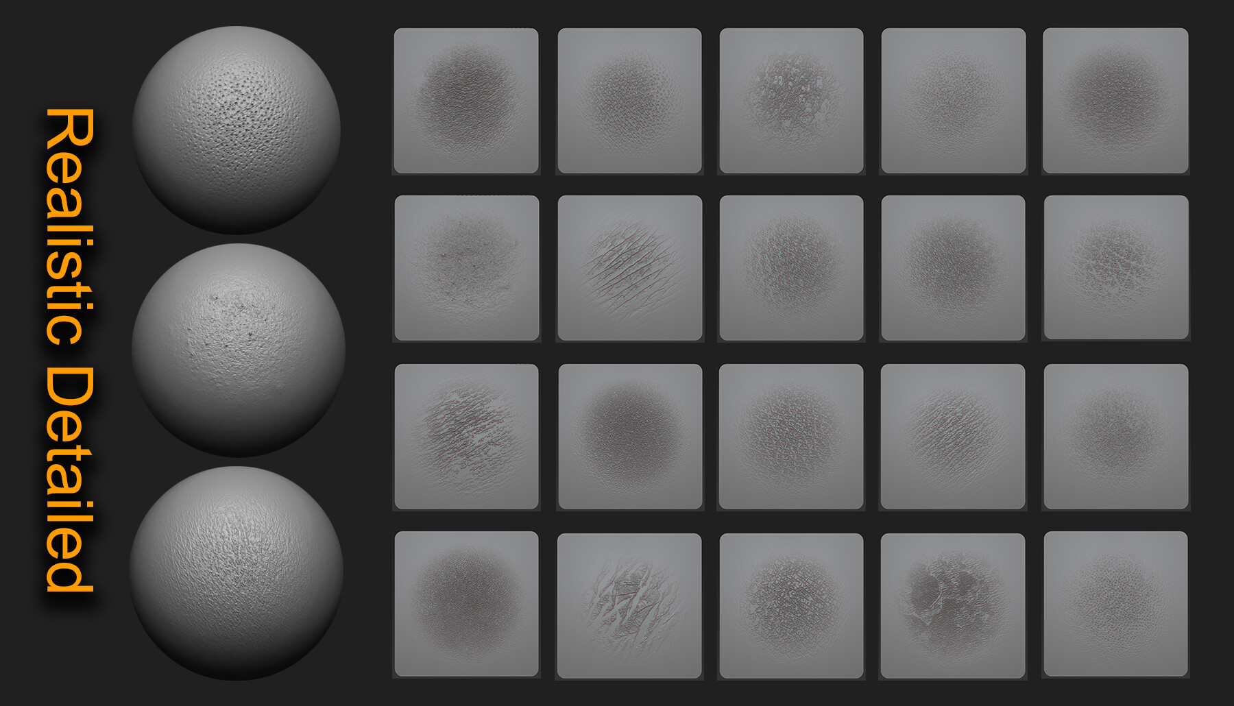 ArtStation - 40 High Detailed Human Skin Alpha | Brushes