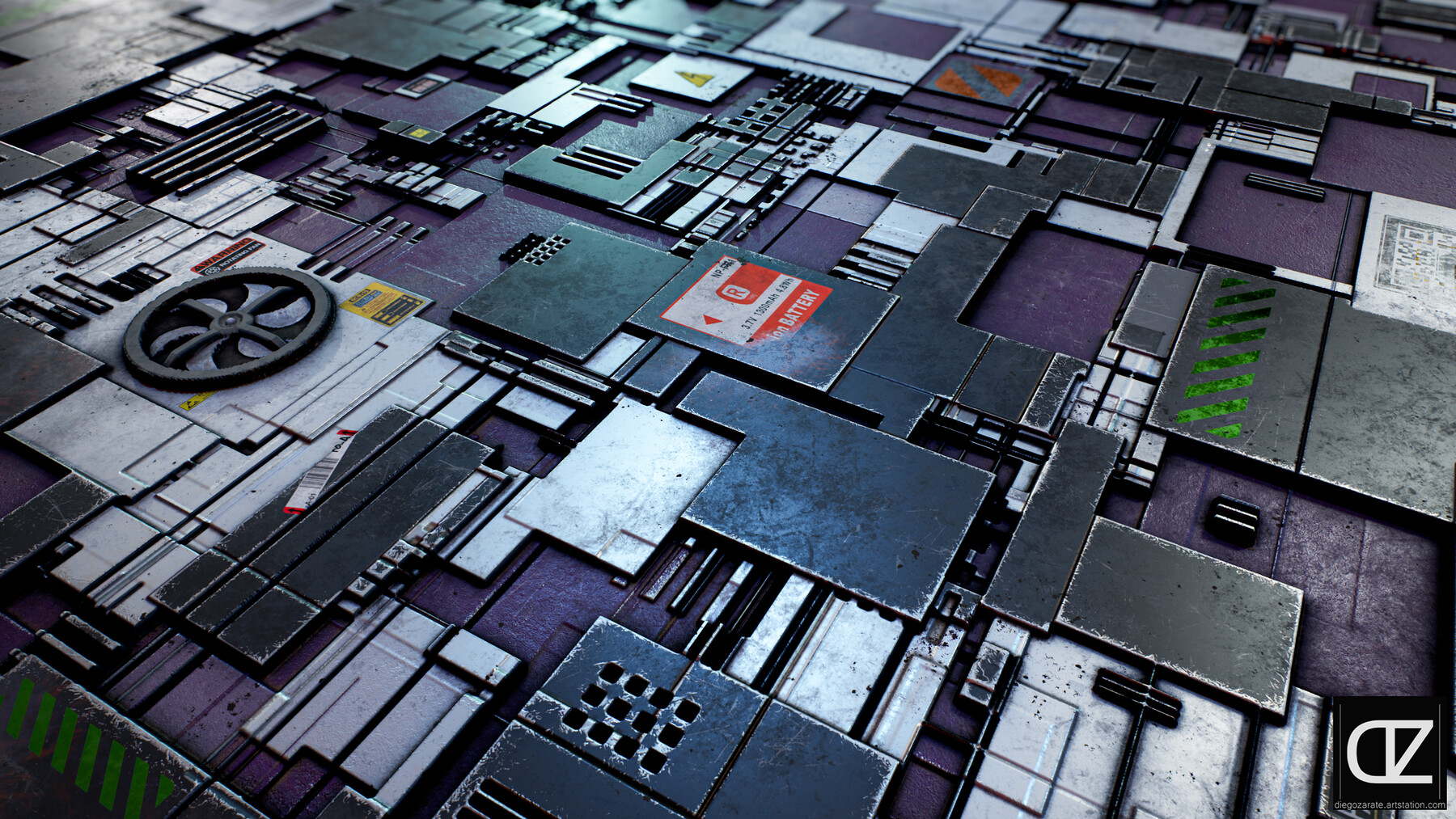 ArtStation - PBR - PCB BOARD, INTEGRATED CIRCUIT, TECH - 04 - 4K ...