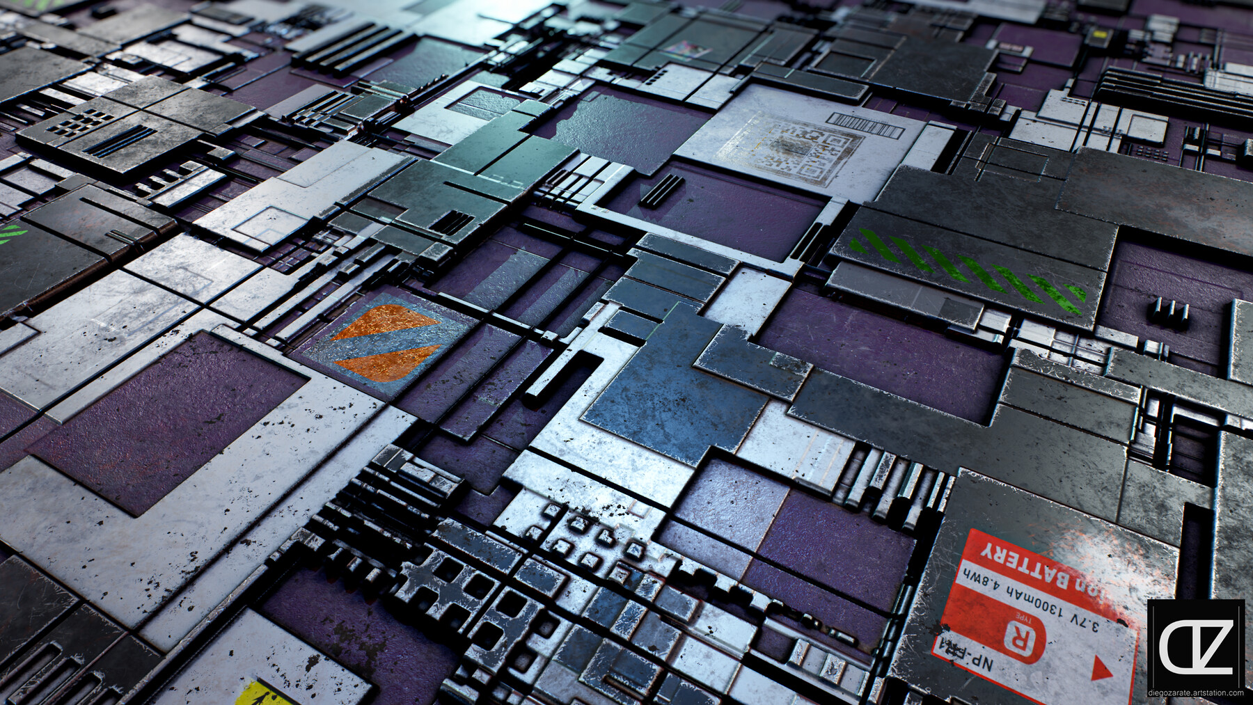 ArtStation - PBR - PCB BOARD, INTEGRATED CIRCUIT, TECH - 04 - 4K ...