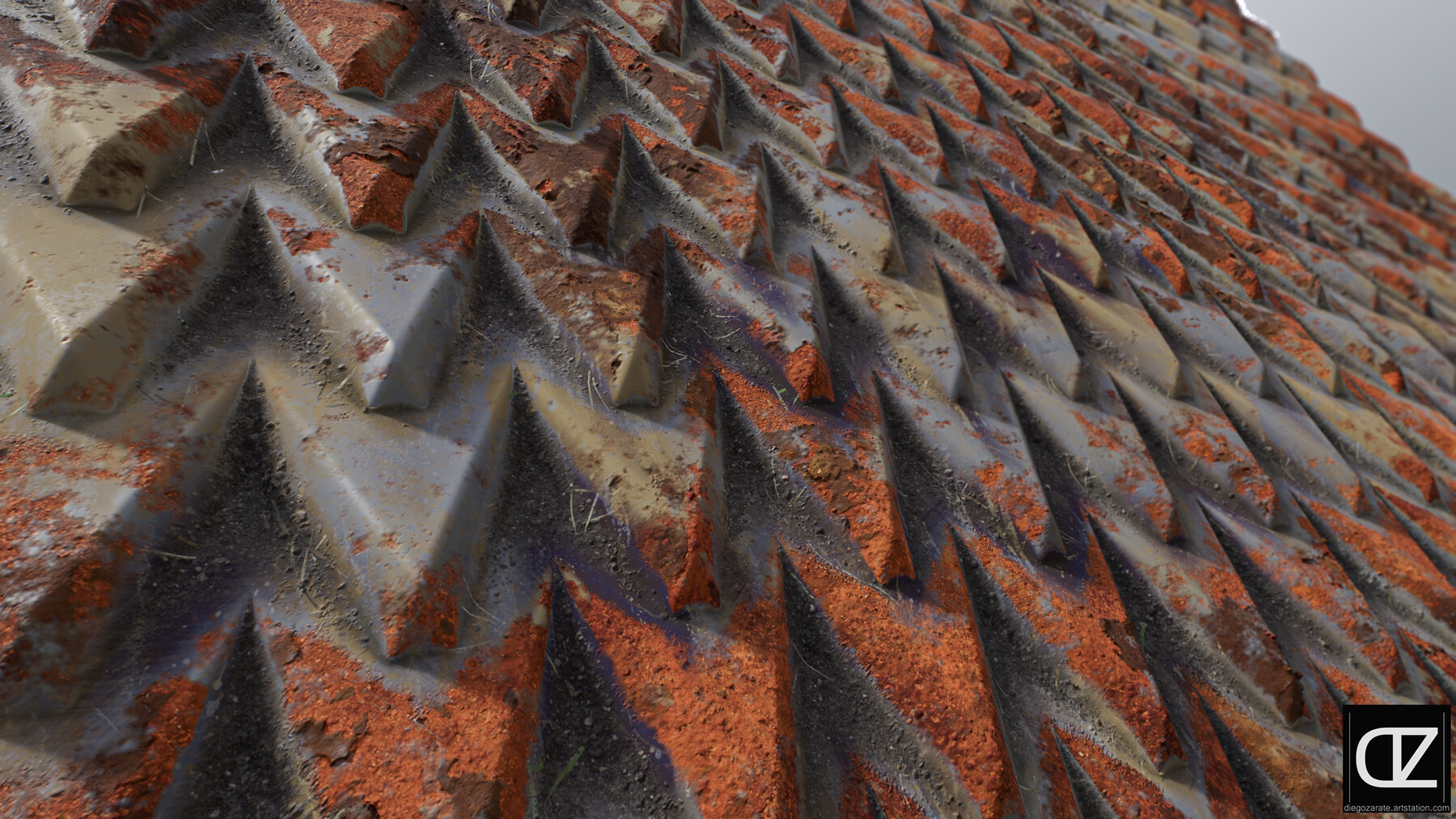 ArtStation - PBR - RUST METAL ROOF - 4K MATERIAL | Game Assets