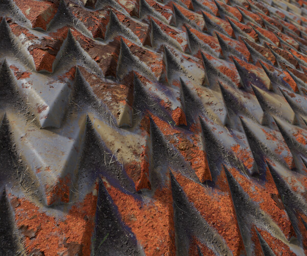 ArtStation - PBR - RUST METAL ROOF - 4K MATERIAL | Game Assets