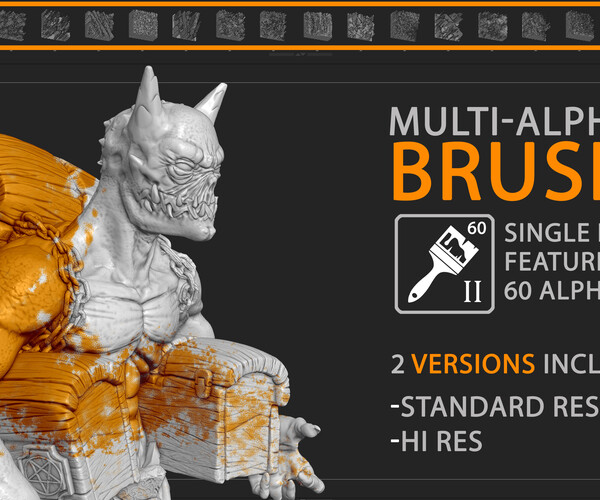 ArtStation - ZBrush Texture Paint Brush Set II : Polypaint Brushes ...